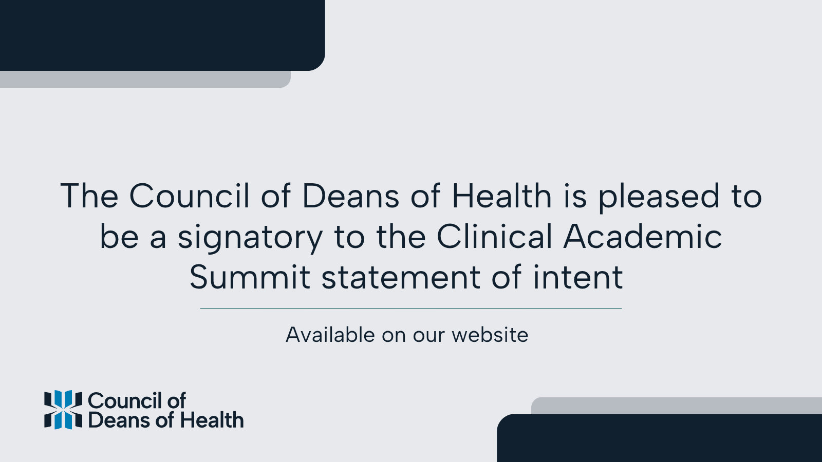 The Council of Deans of Health is pleased to be a signatory to the ...